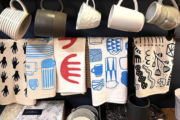 Cotton Tea Towel | Abstract Garden Party – The Good Supply